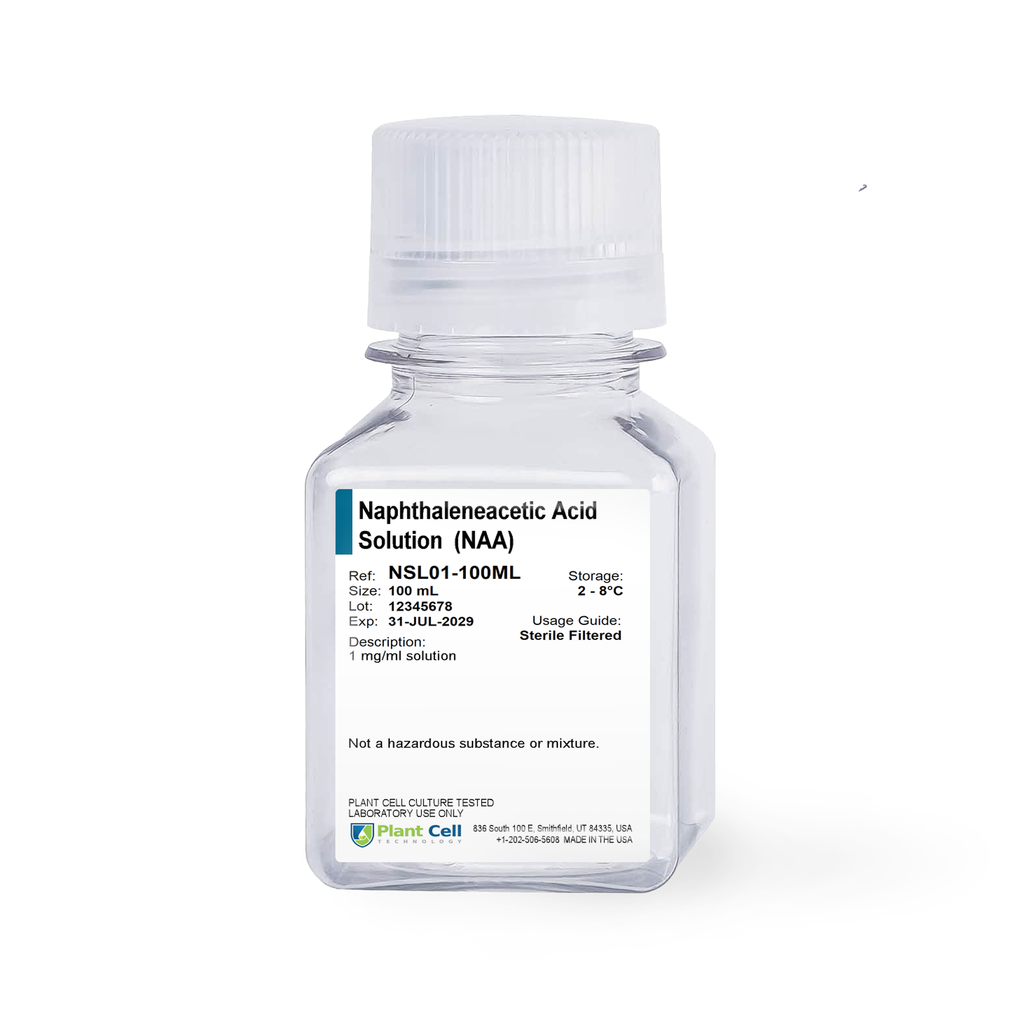 Naphthaleneacetic Acid (NAA) Solution 1mg/1ml Sterile Filtered - Plant ...